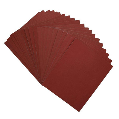 20 x Assorted Wet and Dry Sandpaper Sheets for Metal, Plastic & Wood ...