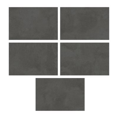 20 x Cemento Nero Stone Effect - Matt Anti-Slip Porcelain Outdoor Paver ...