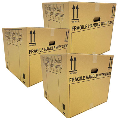 20 x Extra Large (21x21x16") Fragile Handle With Care Removal Cardboard ...