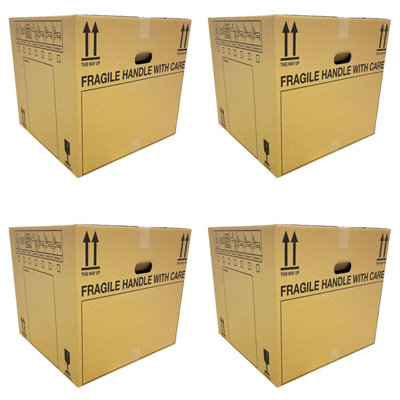 20 x Extra Large (21x21x16") Fragile Handle With Care Removal Cardboard ...