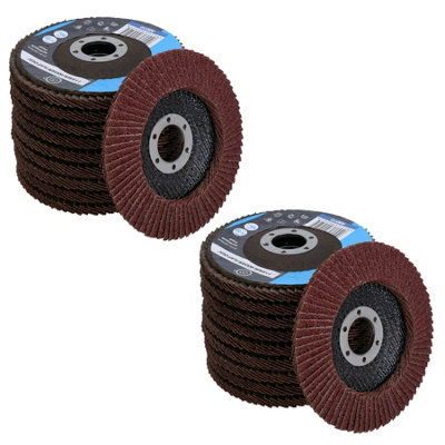 20 x Flap Discs 40 Grit Angle Grinder 4.5" (115mm) Flat Sanding ...