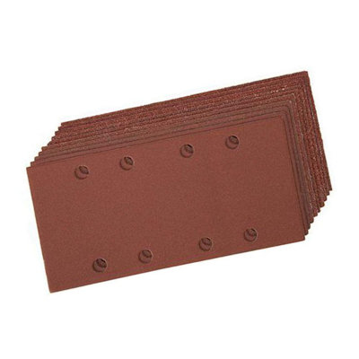 20 x Mixed Grit Hook & Loop Punched 1/3 Sanding Sheets 93 x 190mm ...