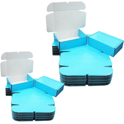 20 x Shiny Light Blue (12" x 9" x 4") Coloured Cardboard Postal ...