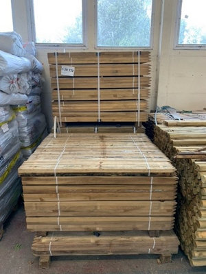 20 x Square & Pointed Wooden HC4 Pressure Treated Tree Stakes/Posts - 1 ...