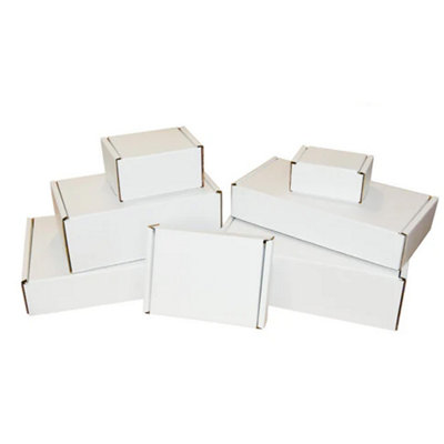 20 x White 10x7x3" Strong Single Wall Die Cut Packing Shipping Boxes