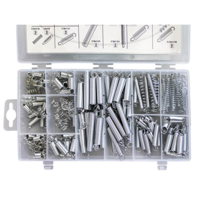 200 Assorted Small Coil Spring Set Kit Steel Compression Extension ...