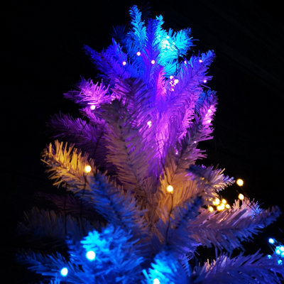 200 LED 10 x 1.9m Multi Function Waterfall Christmas Tree Lights with ...