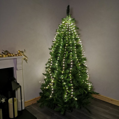 200 LED 10 x 1.9m Multi Function Waterfall Christmas Tree Lights with ...