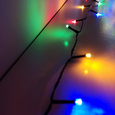 200 LED 16m Indoor Outdoor Christmas Multi Function Mains Operated ...