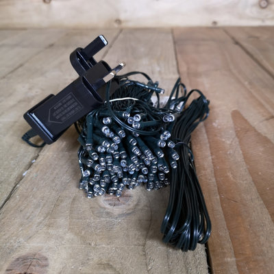 200 LED 16m Indoor Outdoor Christmas Multi Function Mains Operated String Lights with Timer in ...