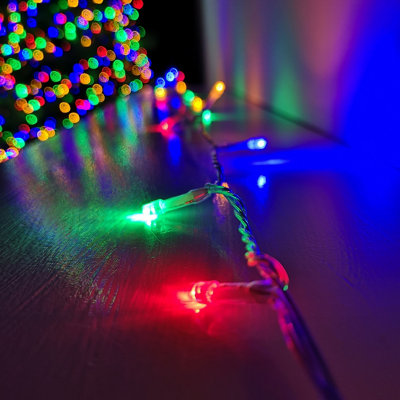 200 LED 16m Premier Christmas Outdoor 8 Function Lights Clear Wire in ...