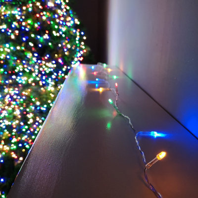 200 LED 20m Premier Christmas Outdoor Multi Function Battery Lights ...