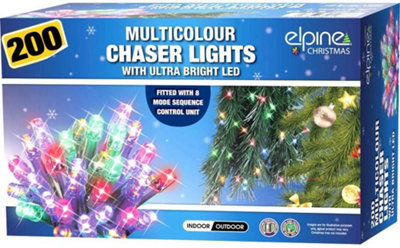 200 Led Colour Chaser Christmas Snowing Icicle Lights Bright Xmas Tree ...