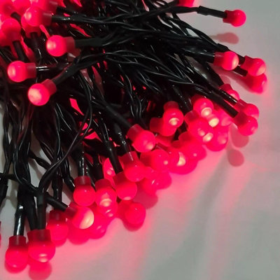 200 LED Red Berry Lights (13.9m) - Battery Fairy Lights for Christmas ...