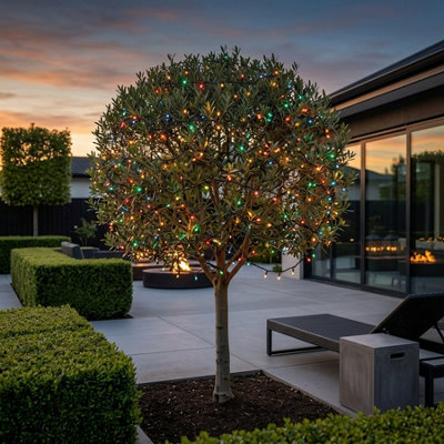 200 LED Solar Multi-Coloured Garden String Lights