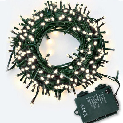 200 Outdoor Battery Operated LED Lights - COLD WHITE