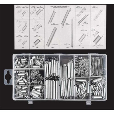 200 pieces spring assortment tension springs Various small tension and ...