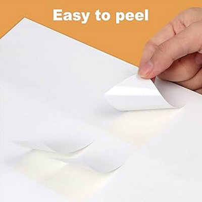 200 Sheets of A4 Plain White Self Adhesive Blank Address Shipping ...