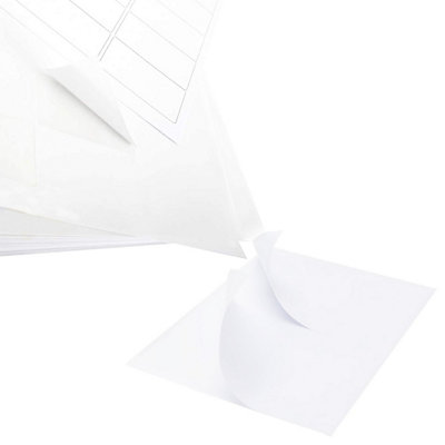 200 Sheets Of A4 Self Adhesive Plain White Sticky Postage Address ...