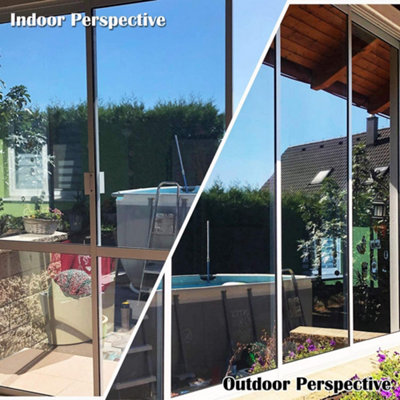 200 x 60cm Mirror Wall Sticker Roll Self Adhesive Stick Room Film Decor ...