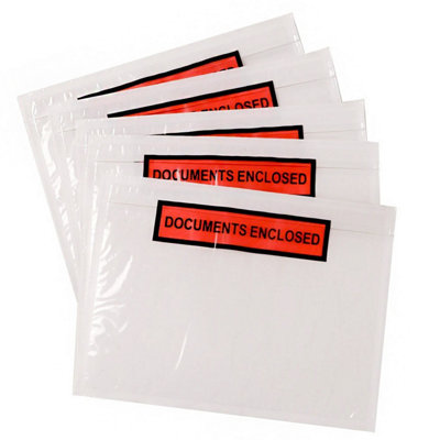 200 x A7 Printed (100 x 112mm) Plastic Home Office Document Enclosed ...