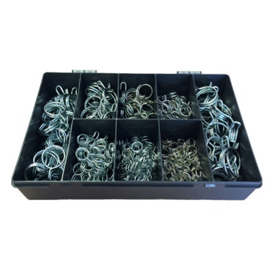 200 x Assorted Mikalor Double Wire Spring Clips Coolant Turbo Hose Pipe ...