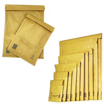 200 x H/5 (270 x 360mm) Mail Lite Gold Padded Bubble Lined Postage ...