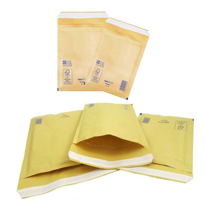 200 x Size 8 (270x360mm) Arofol Gold Bubble Lined Padded Mailing ...