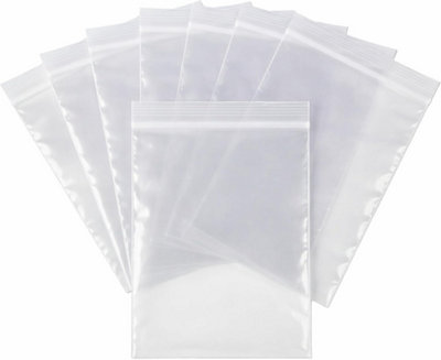 2000 Zip Seal Bags Clear Plastic Zip Lock Food & Freezer Grip Self Seal ...