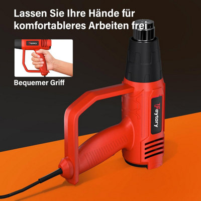 2000W 110V-230V Corded Heat gun, 4 Nozzles for DIY, Dual Temp, Shrink ...