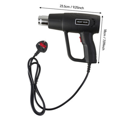2000W Adjustable Airflow Speed Hot Air Gun Corded Heat Gun with 4 Nozzles