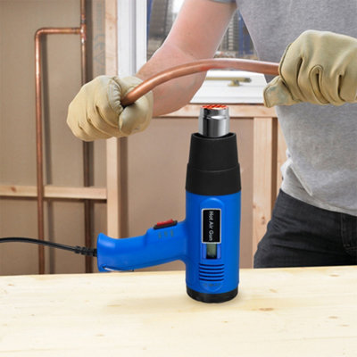 2000W Adjustable Hot Air Gun with Digital Display Screen Blue Coated
