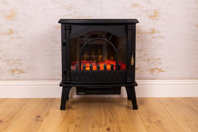 2000W Electric fireplace electric fire portable heater Glass sided ...