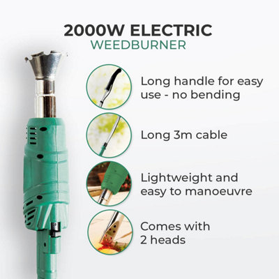 2000W Electric Weed Burner Killer Wand Hot Air Blaster Torch ...