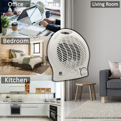 2000W Upright Fan Heater - 2 Heat Modes & Overheat Protection