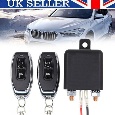 200A 12V/24V WIRELESS REMOTE CAR BATTERY ISOLATOR & KILL SWITCH WITH 2 FOBS