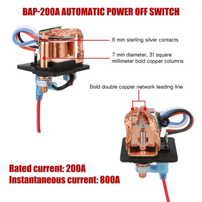 200A 12V/24V Wireless Remote Car Battery Isolator & Kill Switch with 2 Fobs