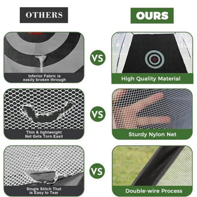 200cm Golf Practice Net Hitting Aid Training Driving Chipping Swing ...