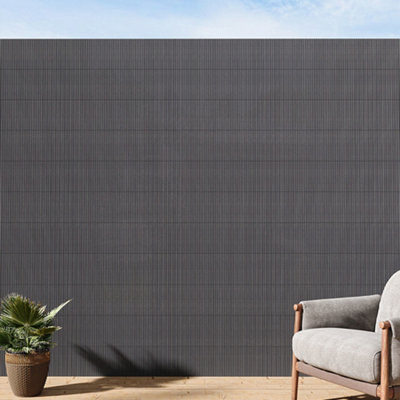 200cm W x 300cm L Sun-blocked Privacy Fence Screen Panels Dark Grey