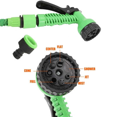 200FT Expandable Garden Hose Pipe Spray Gun Flexible Expanding Pipes