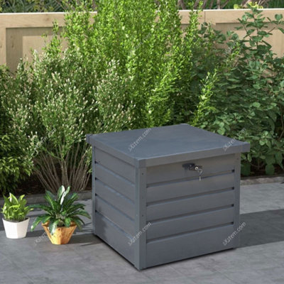 200L Metal Waterproof Outdoor Garden Deck Storage Box Patio Utility Box ...