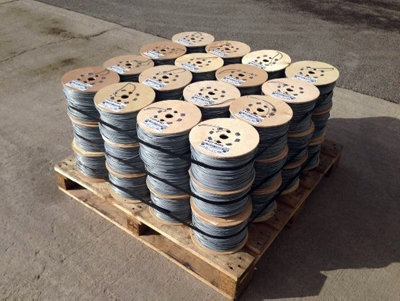 200m Roll of 2mm Diameter Galvanised Mild Steel Line or Straining Wire ...