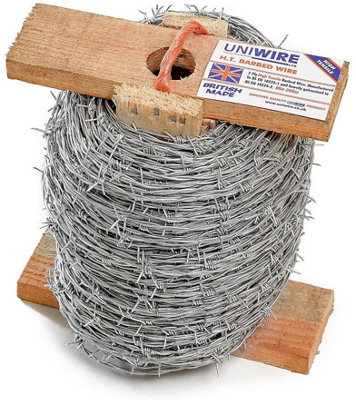 200m Roll of Barbed Wire High Tensile Galvanised Field Paddock Security ...