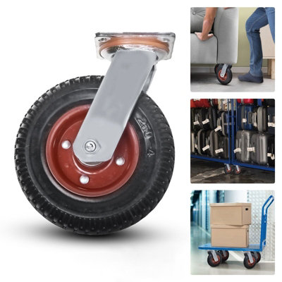 200mm / 8" Heavy Duty Castor 360 Degrees Swivel Wheel Industrial ...
