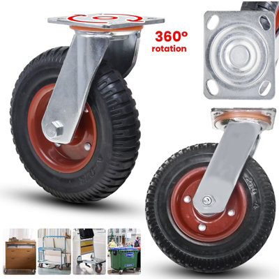 200mm / 8" Heavy Duty Castor 360 Degrees Swivel Wheel Industrial ...