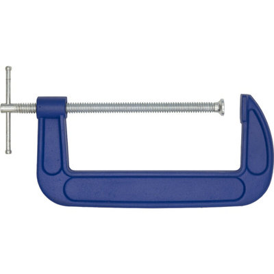 200mm Heavy Duty Forged G-Clamp with Swivel Tip for Precision Work