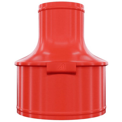 200mm to 100mm, Red - Reducing Male Connector for Polyurethane Ducting ...