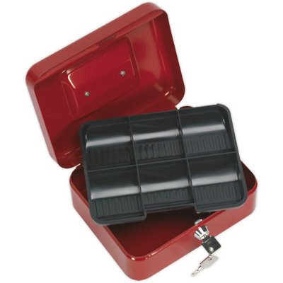 200mm x 160mm Locking Cash Box & Coin Tray - Portable Till Strong ...