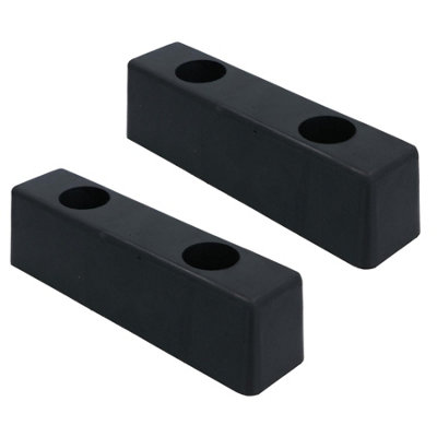 200mm x 53mm Square Standoff Rubber Buffer Bumper Block Pad Stop ...