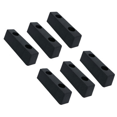 200mm x 53mm Square Standoff Rubber Buffer Bumper Block Pad Stop ...